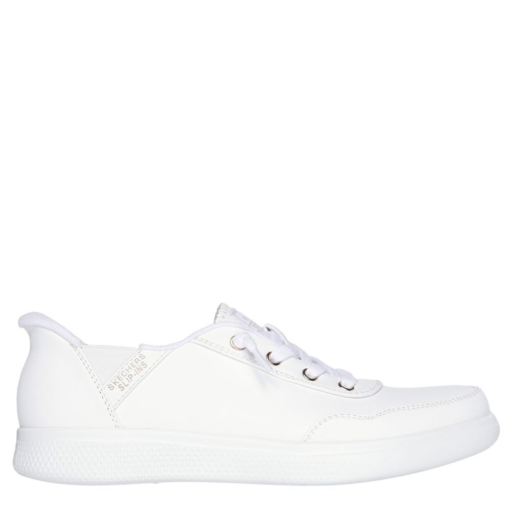 White Skechers Womens Slip-ins Skipper Keep It Sweet Sneaker | Rack ...