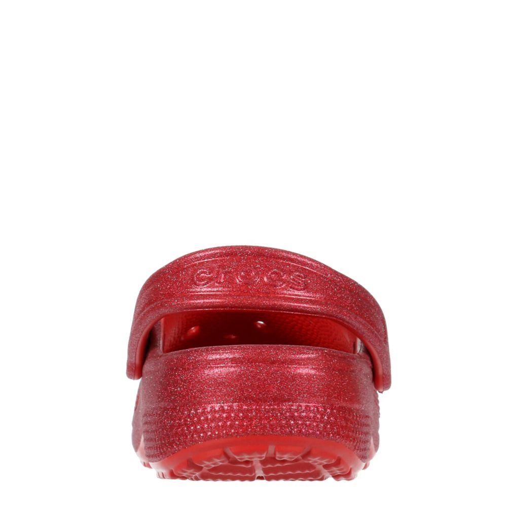 Red Crocs Womens Classic Glitter Clog | Rack Room Shoes