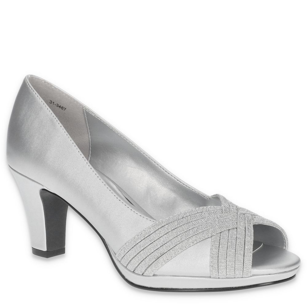 Silver Easy Street Womens Lavish Pump Rack Room Shoes