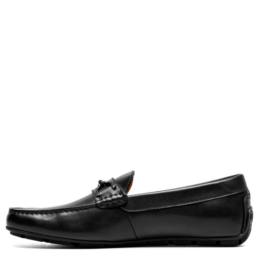 Black Florsheim Mens Motor Moc Toe Bit Driver Loafer | Rack Room Shoes