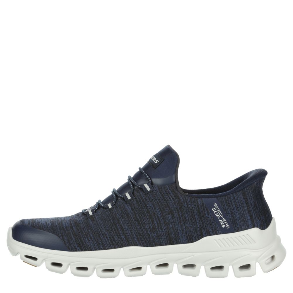 Navy Skechers Mens Slip-ins Glide Step Running Shoe | Rack Room Shoes